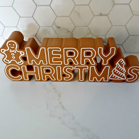 Boutique | Holiday | New Gingerbread Merry Christmas Wood Sign | Poshmark